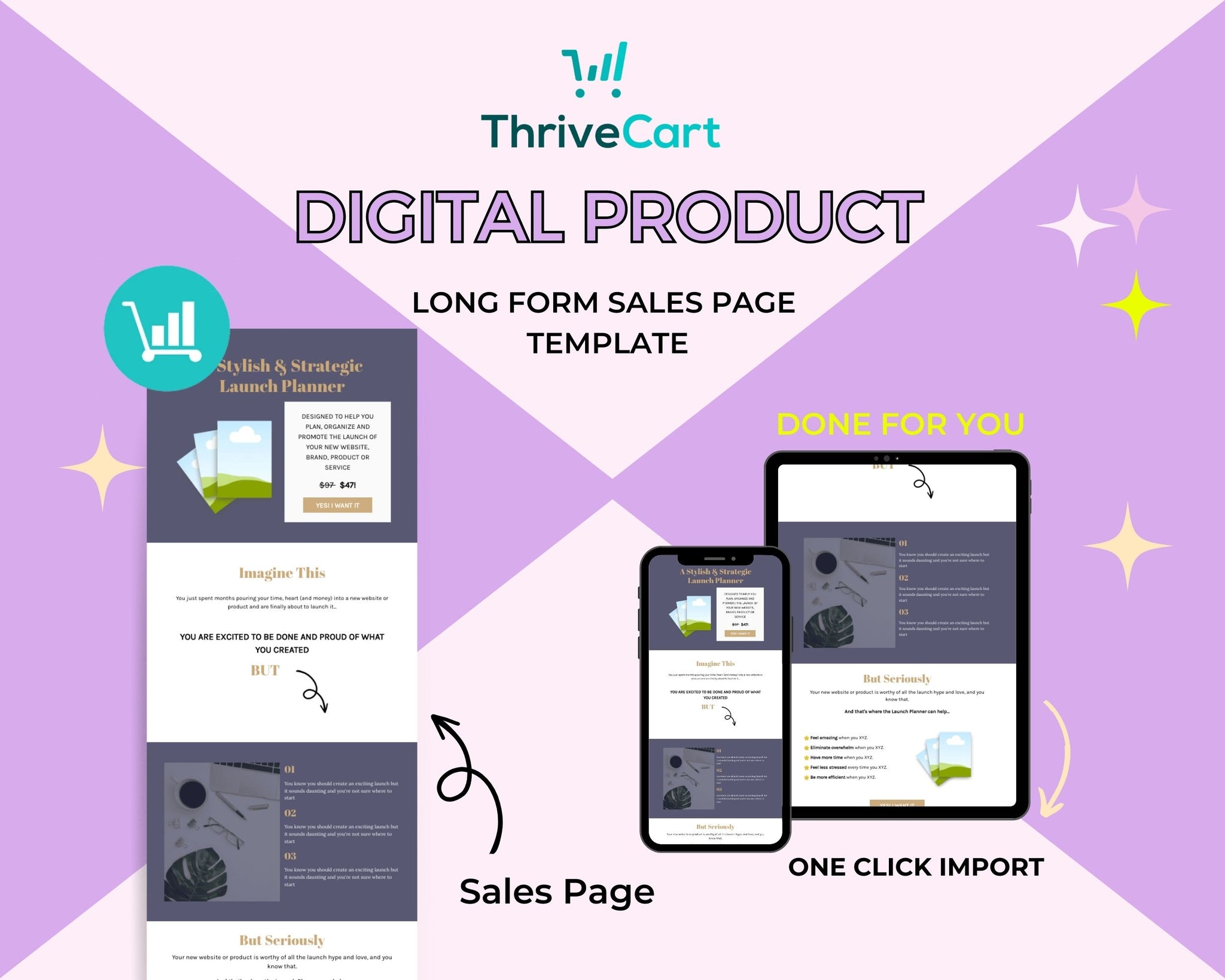 Digital Product Sales Page Template in ThriveCart