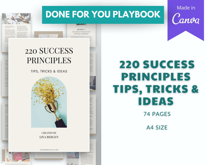 Done-for-You 220 Success Principles Tips, Tricks & ideas Playbook ...