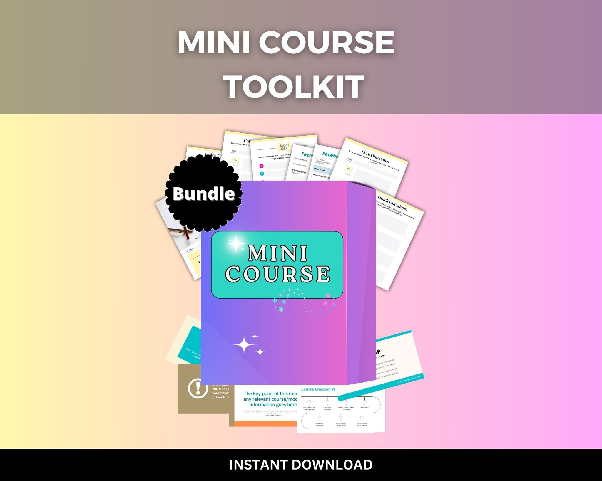 Mini Course Toolkit | Profitable Mini Course Workshop Template | Cours
