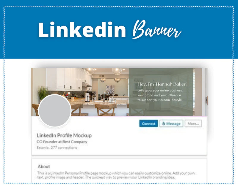 Editable LinkedIn Banner | Canva Template | Linked In | Branding | Hea