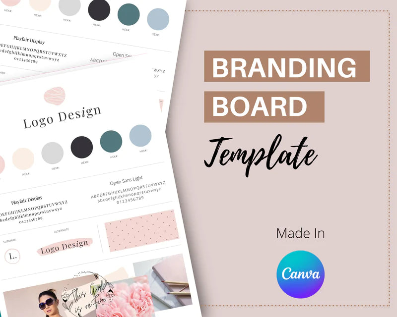 Canva Brand Kit Template | Mini Brand Board Template | Commercial Use