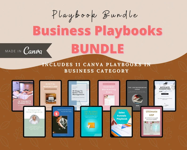 BUNDLE of 11 Business Playbooks in Canva